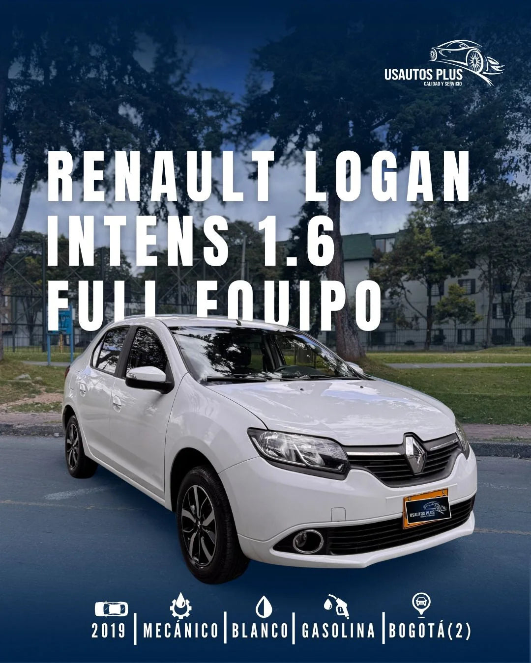 RENAULT LOGAN INTENS 1.6 FULL EQUIPO – Usautos Plus